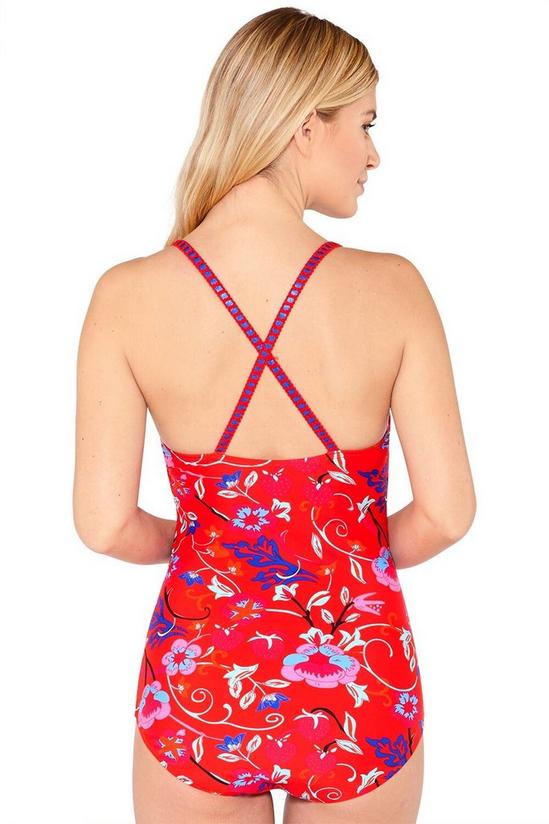 Swimwear Blanket Stitch Floral Cross Back Swimsuit Beachcomber